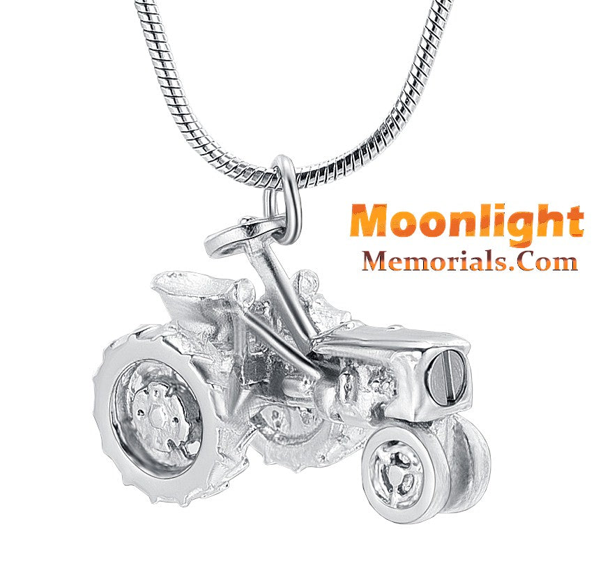 Tractor Farmer Cremation Urn Keepsake Ashes Memorial Necklace ...